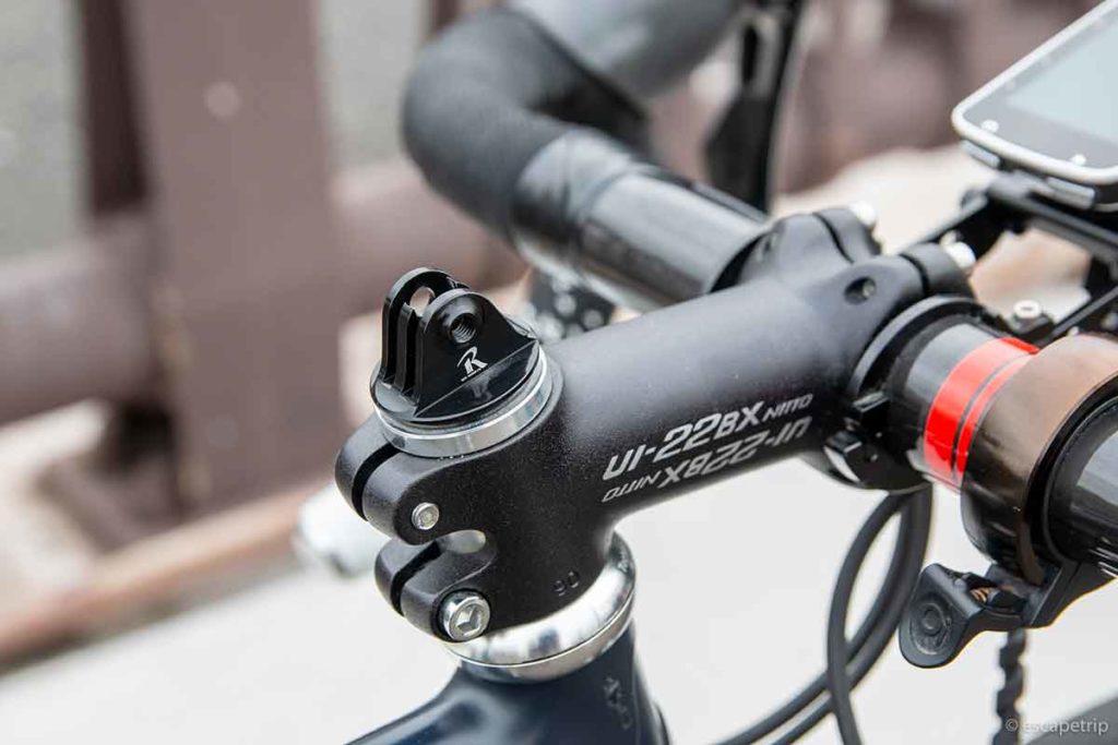 GoProをロードバイクの「ステムキャップ」に装着するマウント。REC-MOUNTS トップキャップマウント